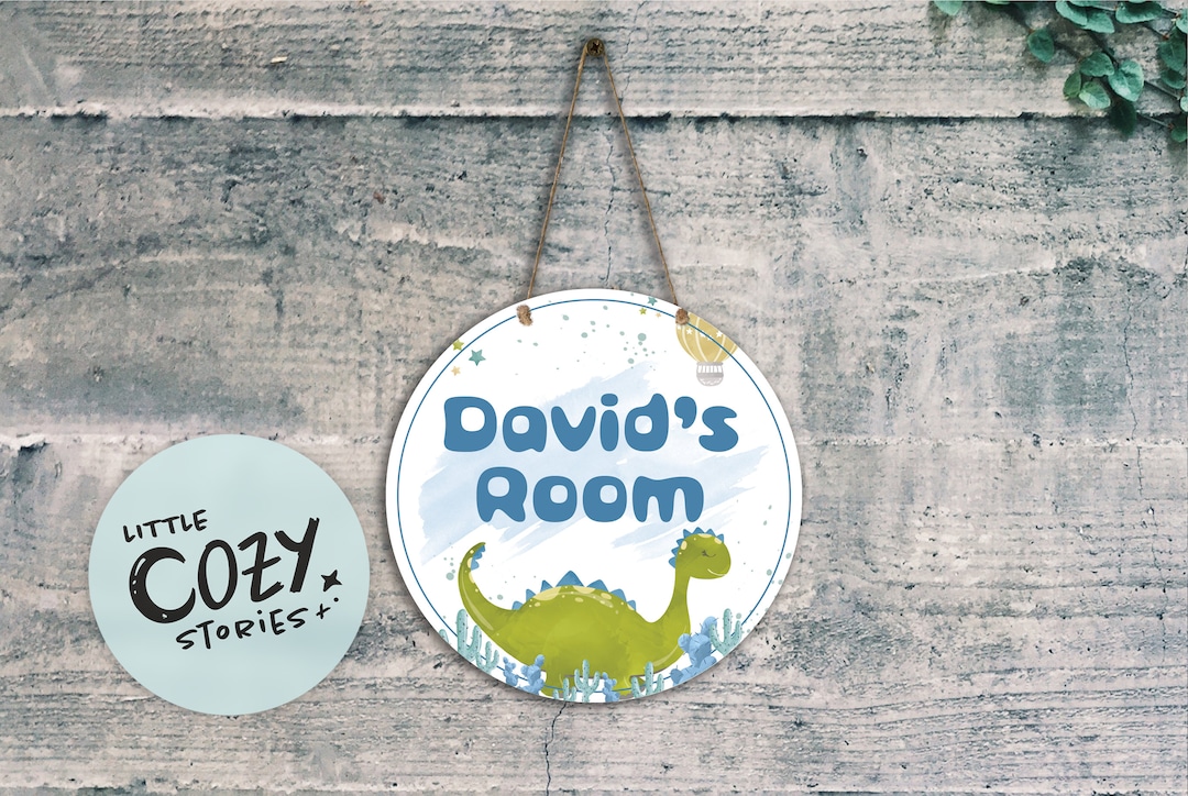 Custom Dino Room Sign: Jurassic Nursery Decor, Kids Door Plaque - Etsy