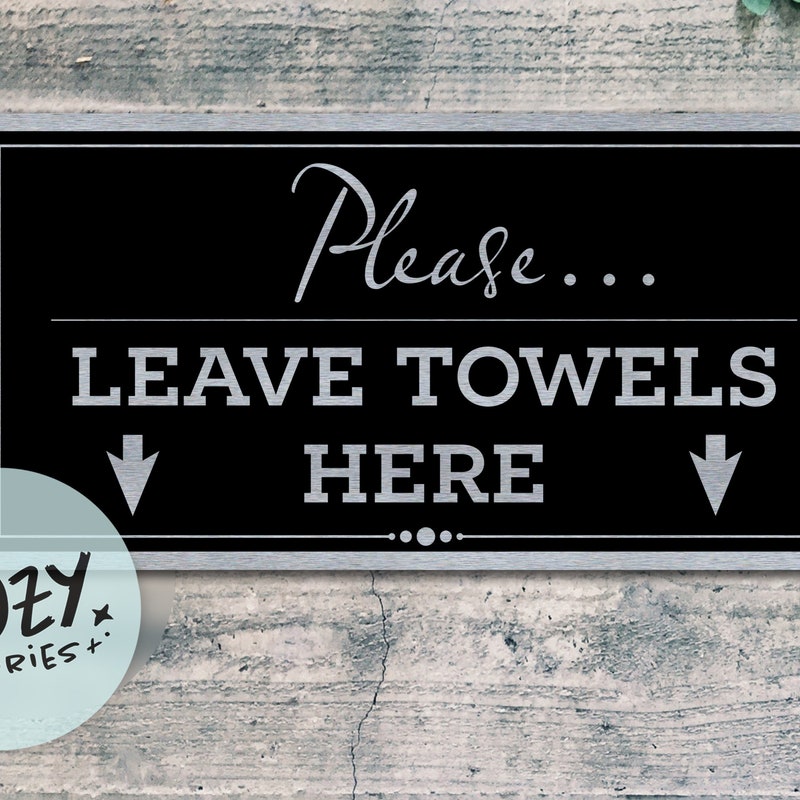 Pool Towel Signs - Etsy