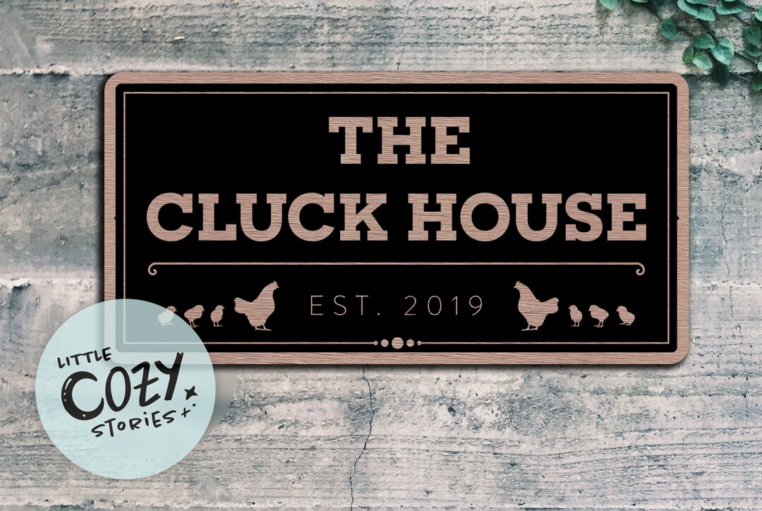 The Cluck House Sign | Custom Chicken Sign | Funny Farm Fresh Butt ...