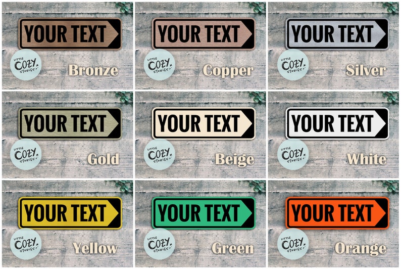 Custom Text With Directional Arrow Sign Custom Text Plaque - Etsy