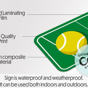 Custom Tennis Court Sign | Personalized Tennis Player Sign | Sports Kid ...