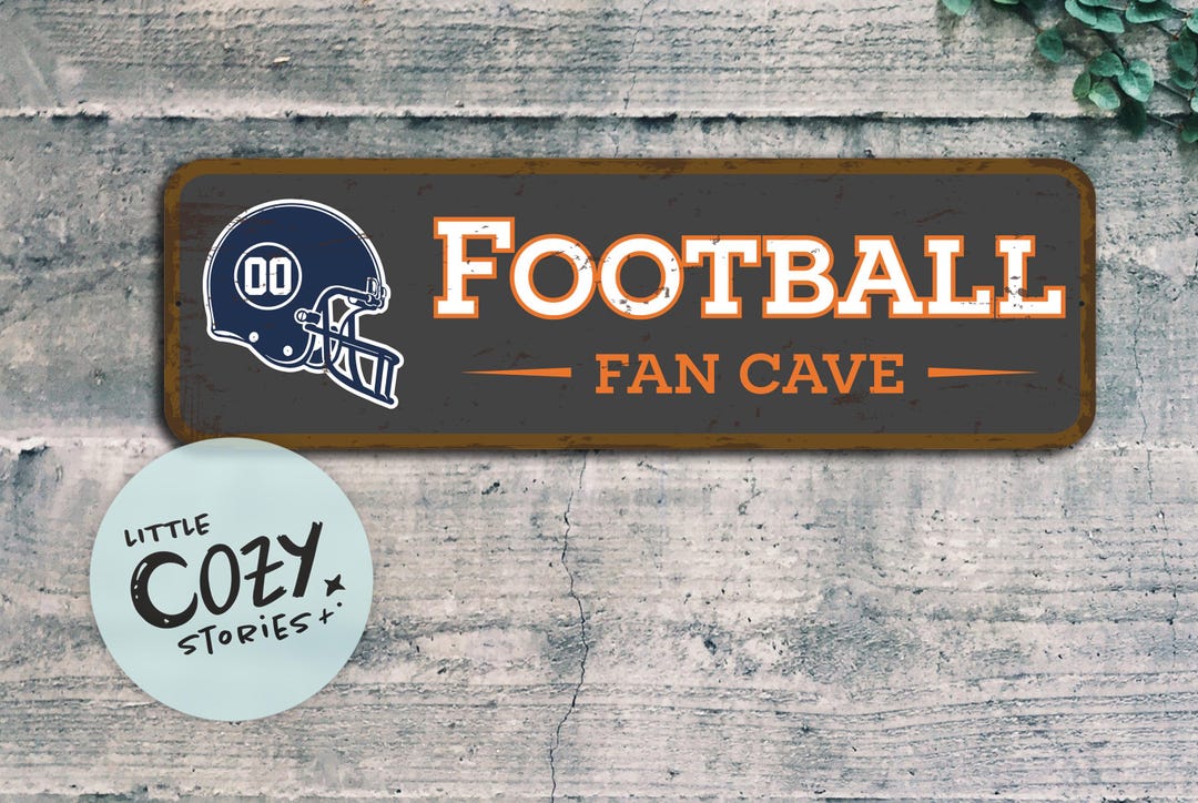 Custom Football Man Cave Sign | Personalized Sports Fan Nameplate ...
