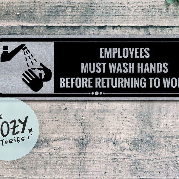 Employees Must Wash Hands Sign - Etsy