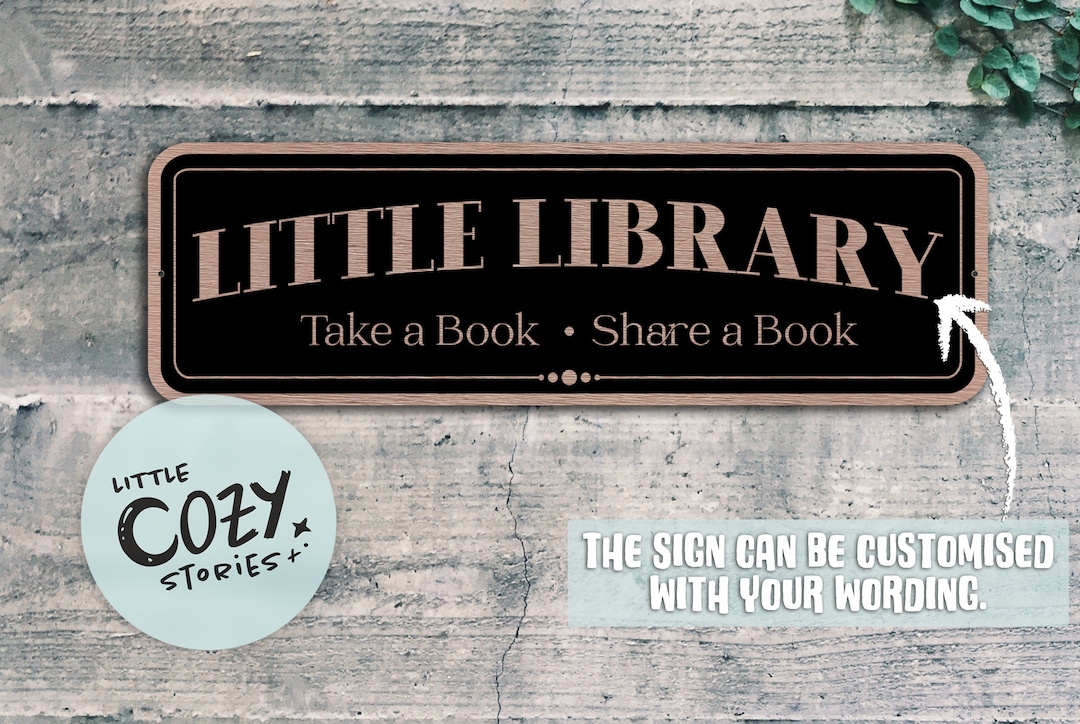 Custom Little Library Sign: Take A Book, Share A Book - Etsy
