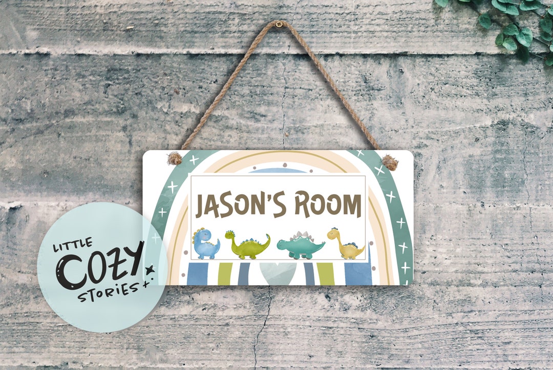 Custom Dino Themed Sign | Kids Door Sign | Jurassic Park Sign | Nursery ...