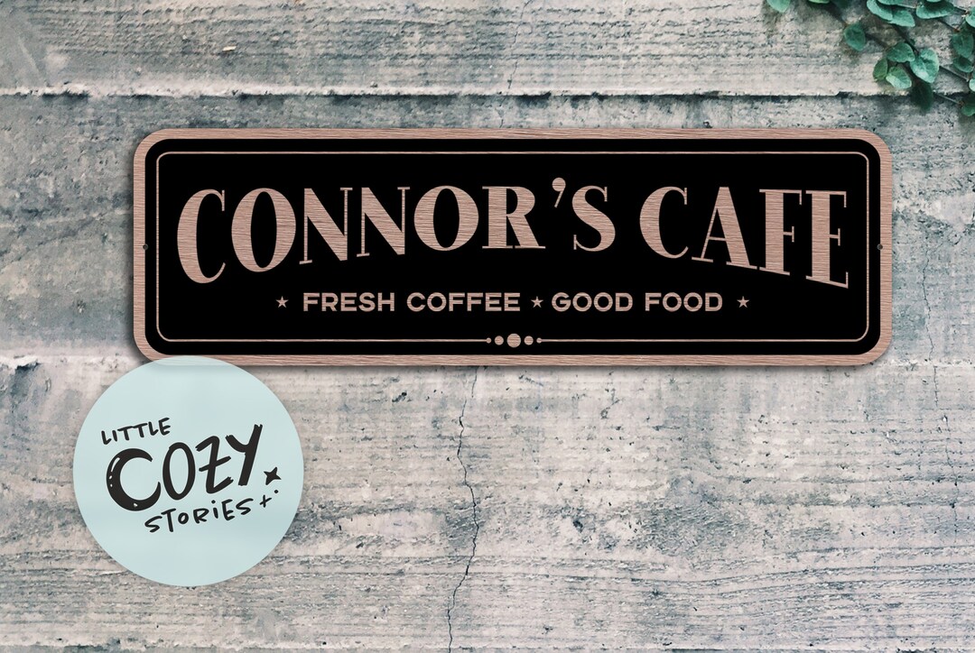 Custom Cafe Sign: Personalized Barista Chef Name, Aluminum Composite - Etsy