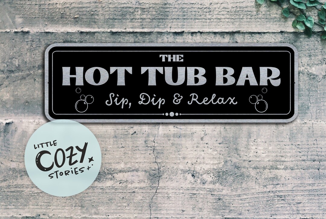 Custom Hot Tub Bar Sign | Hot Tub Bar Decor | Hot Tub Sign | Indoor ...