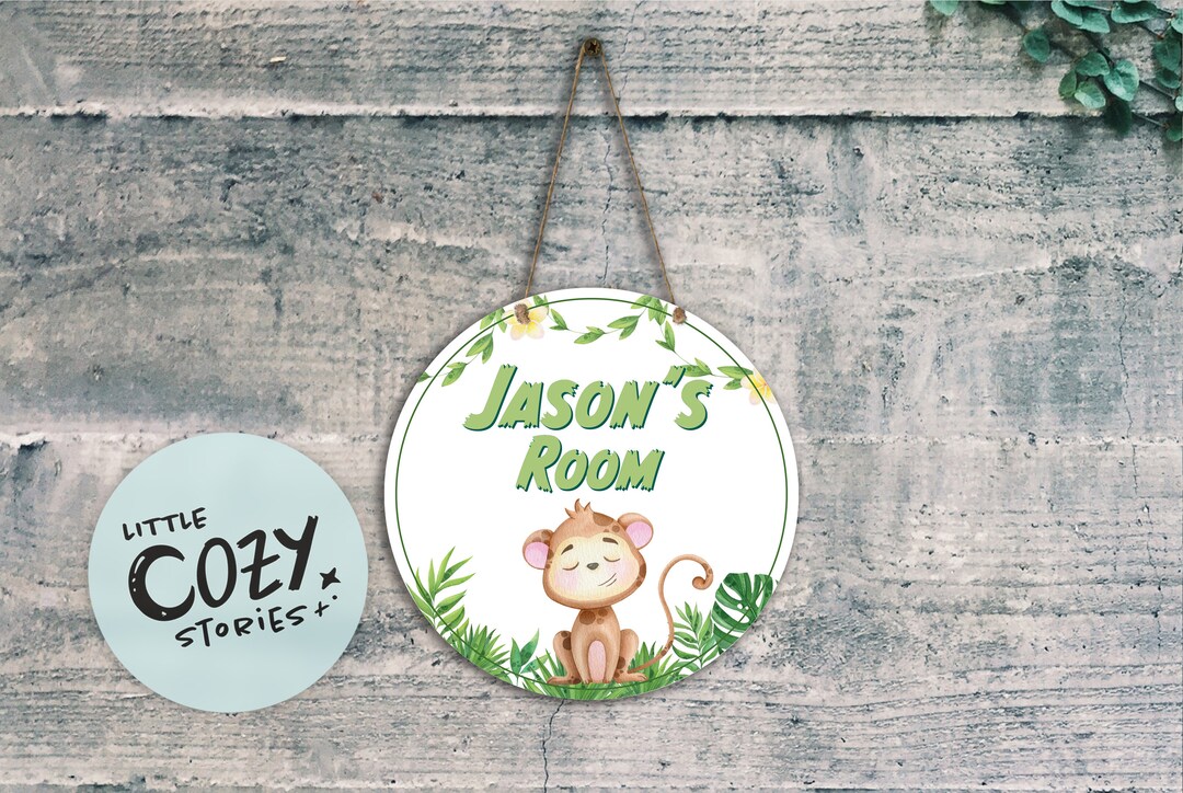 Custom Monkey Nursery Sign: Safari Jungle Kids Room Decor - Etsy