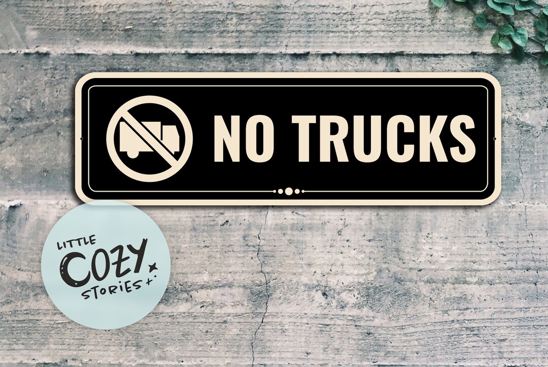 Custom No Trucks Sign: Private Drive, Aluminum Composite - Etsy