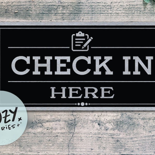 Front Desk Check in Sign - Etsy
