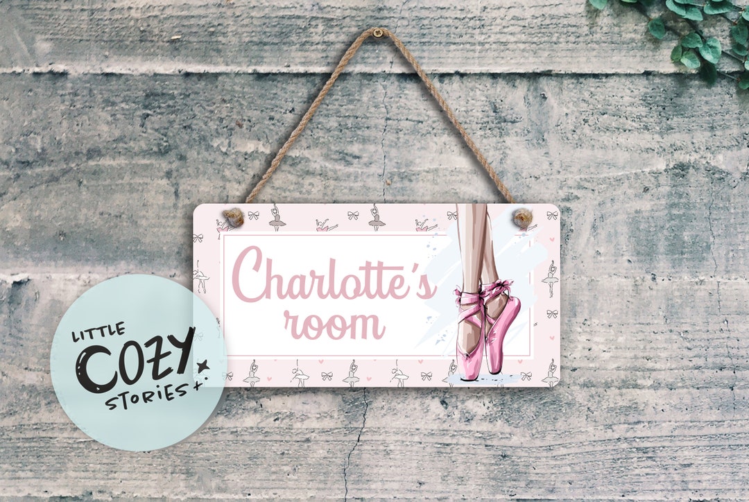 Custom Balerina Themed Sign | Girls Door Sign | Kids Balerina Bedroom ...
