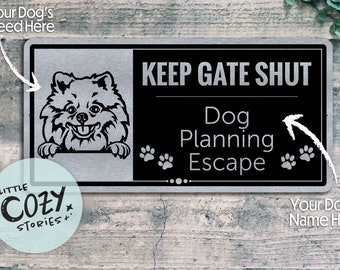 Dog in Yard Do Not Enter Unannounced Custom Metal Sign Custom Sign Gate ...