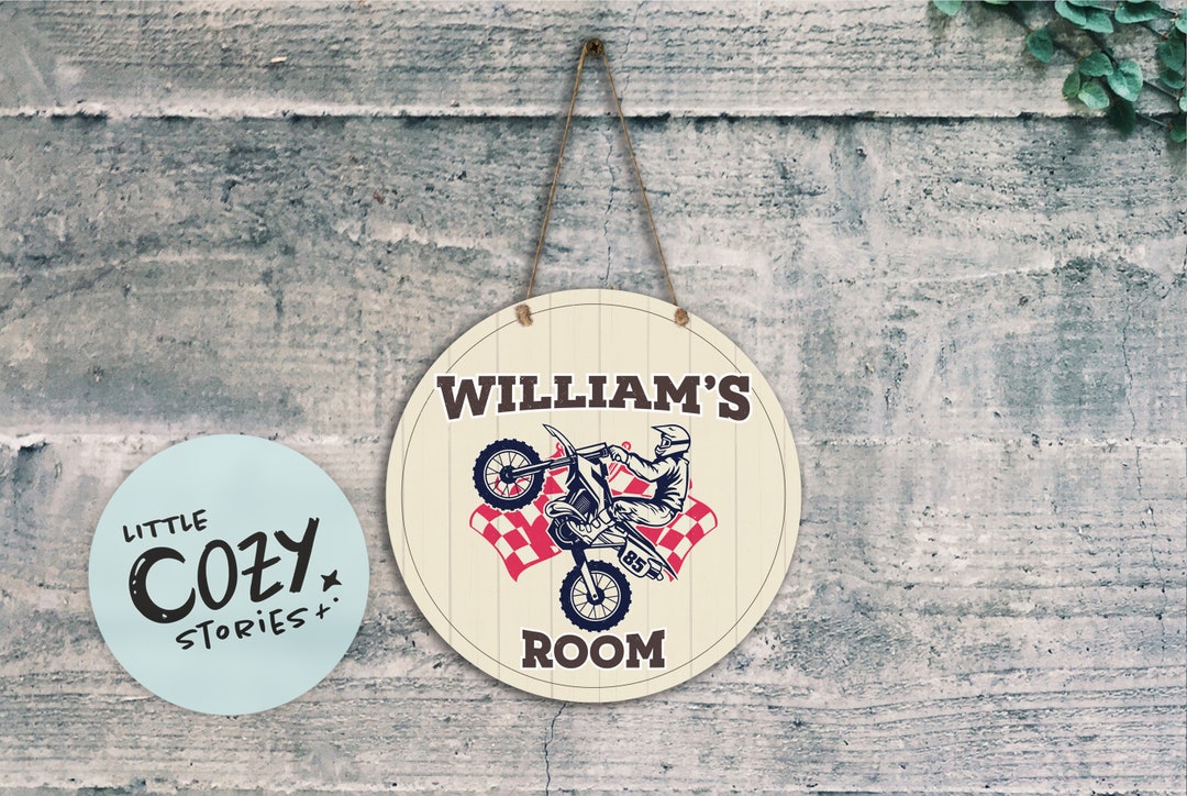 Custom Dirt Bike Room Sign: Kids Bedroom Decor, Metal Wall Art - Etsy