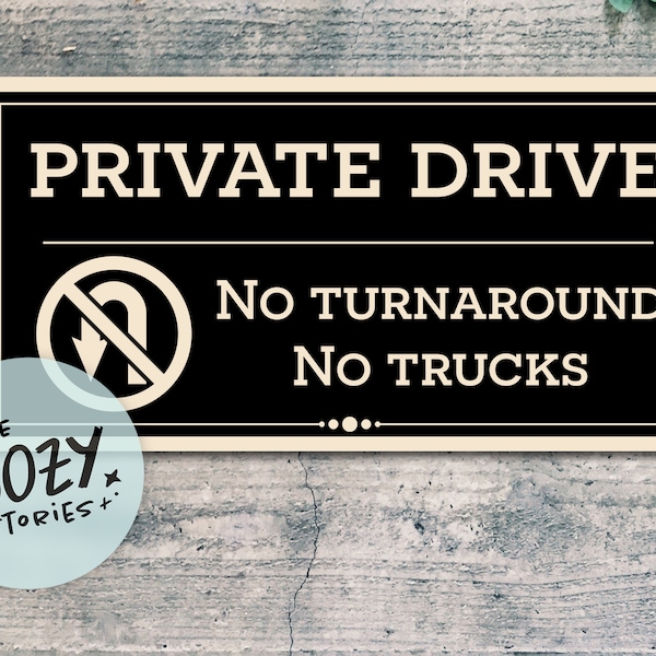 Private Drive Sign - Etsy