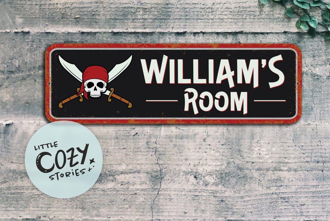 Custom Pirate Room Sign | Personalized Boys Room Decor | Metal ...