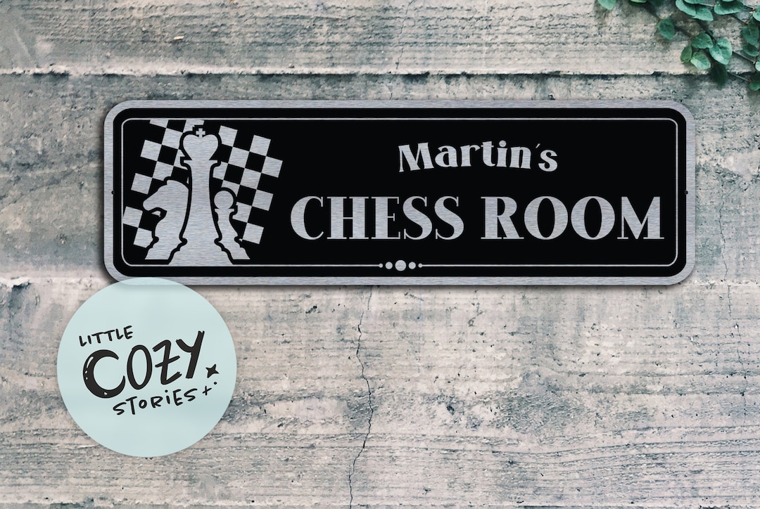 Custom Chess Room Sign: Personalized Aluminum Decor - Etsy