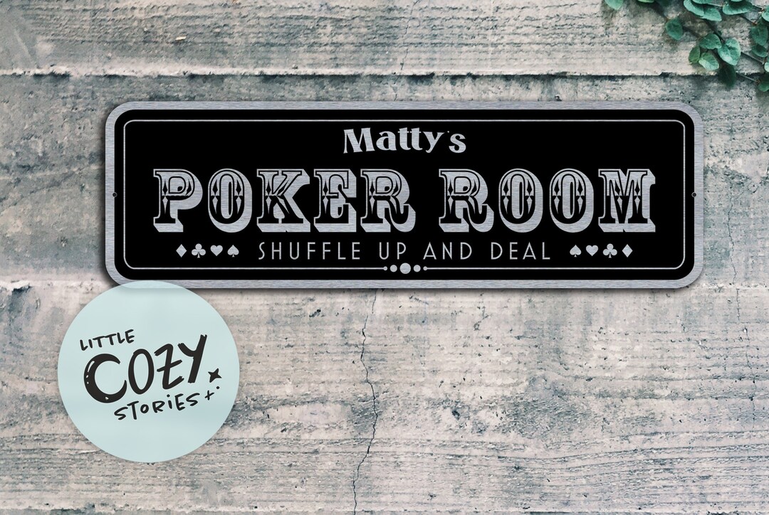 Custom Poker Room Sign Metal Poker Sign Game Room Sign Custom Man Cave ...