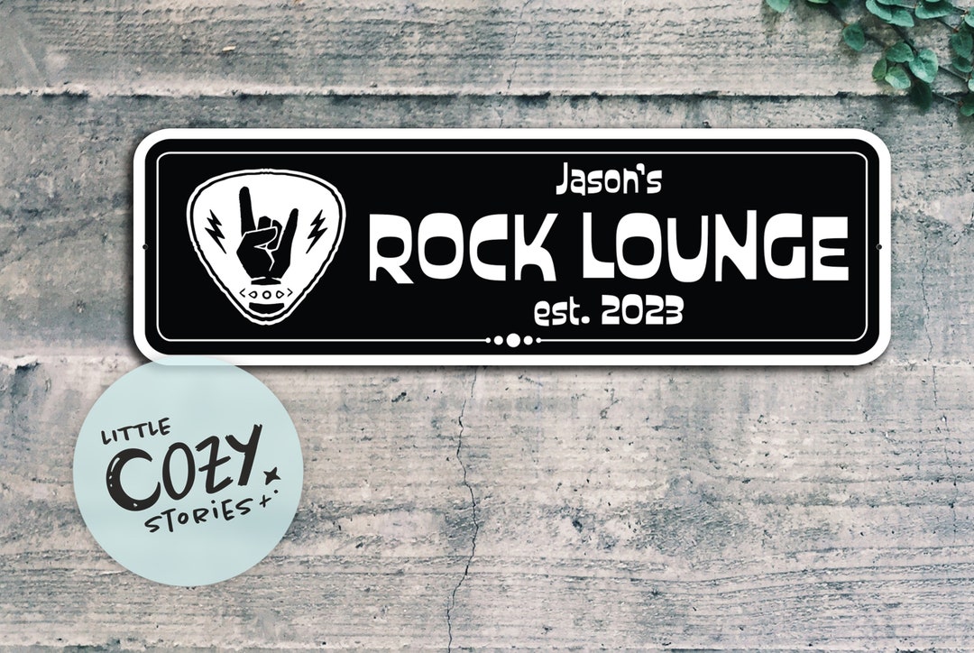 Custom Rock Lounge Sign: Aluminum Music Room Decor - Etsy