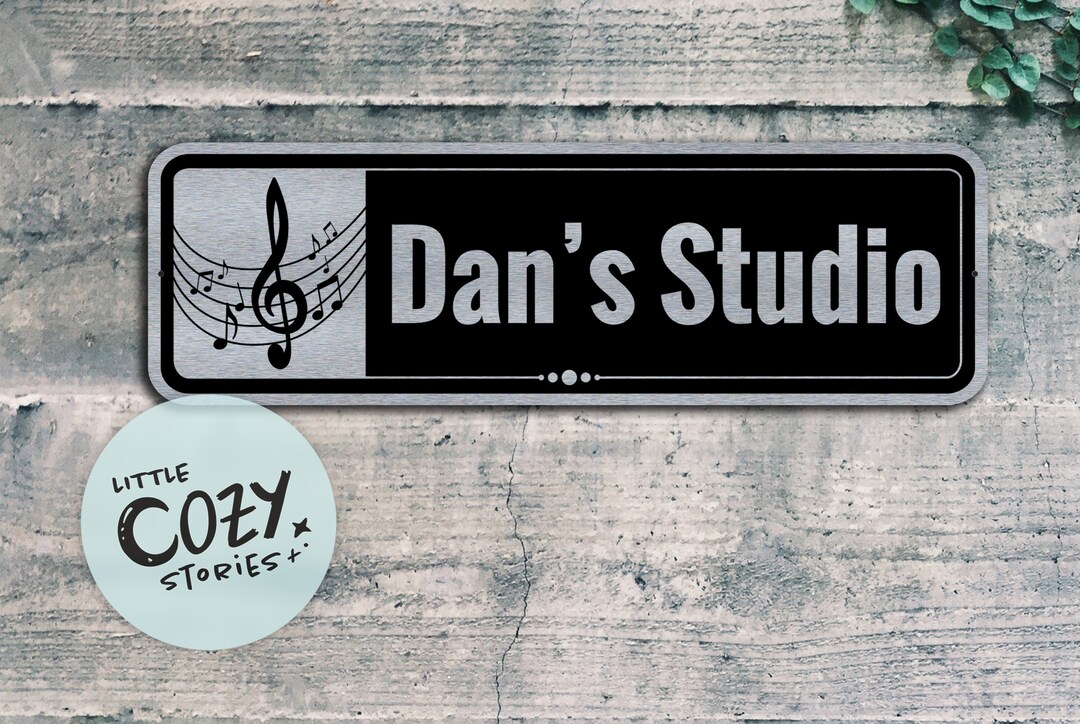 Custom Music Studio Sign: Personalized Musician Gift - Etsy