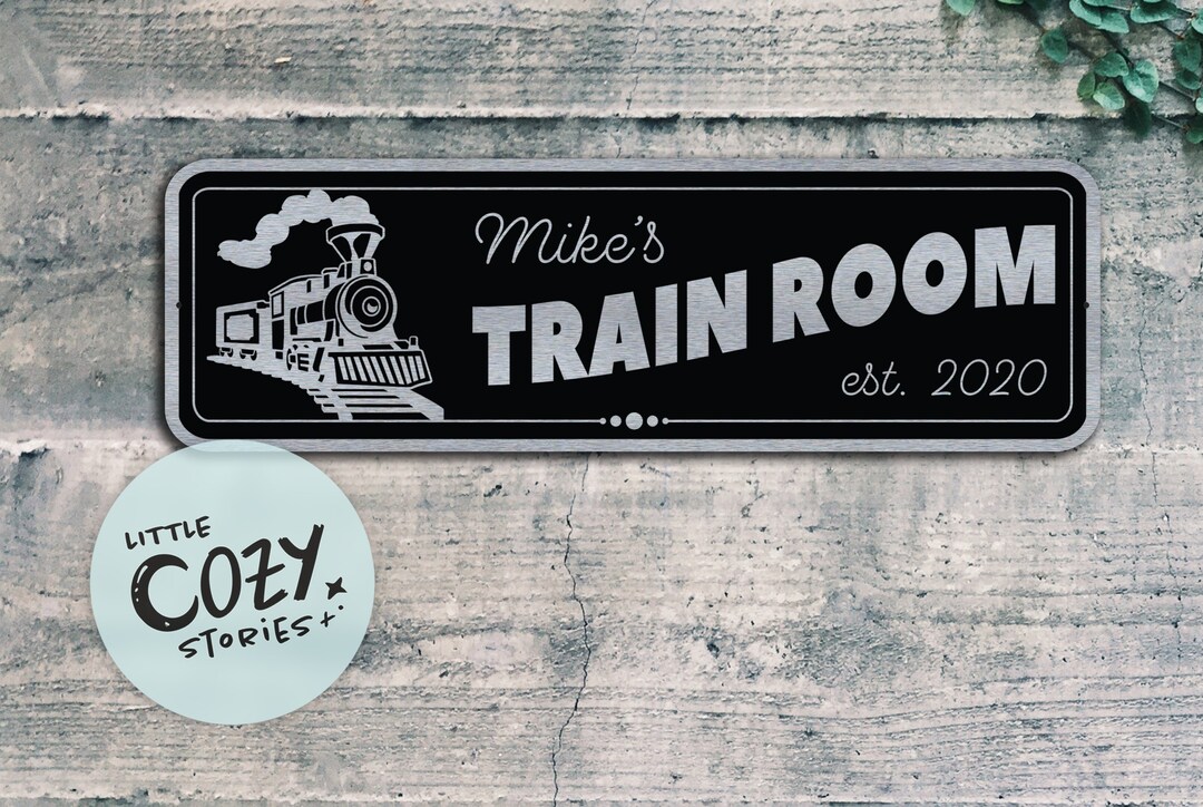 Custom Metal Train Room Sign | Train Sign | Custom Sign | Personalized ...