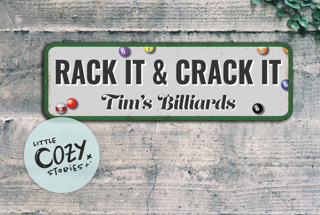 Custom Billiards Room Sign | Personalized Pool Table Plaque | Game Room ...