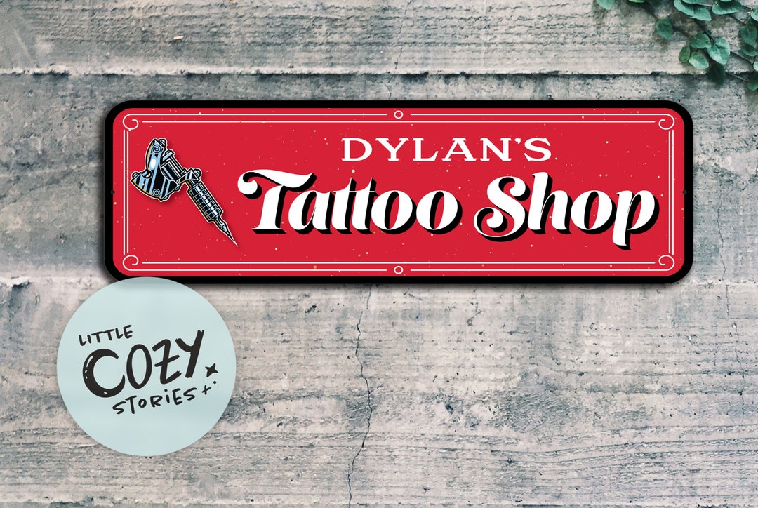 Custom Tattoo Shop Sign Tattoo Studio Sign Personalized Tattoo Artist ...