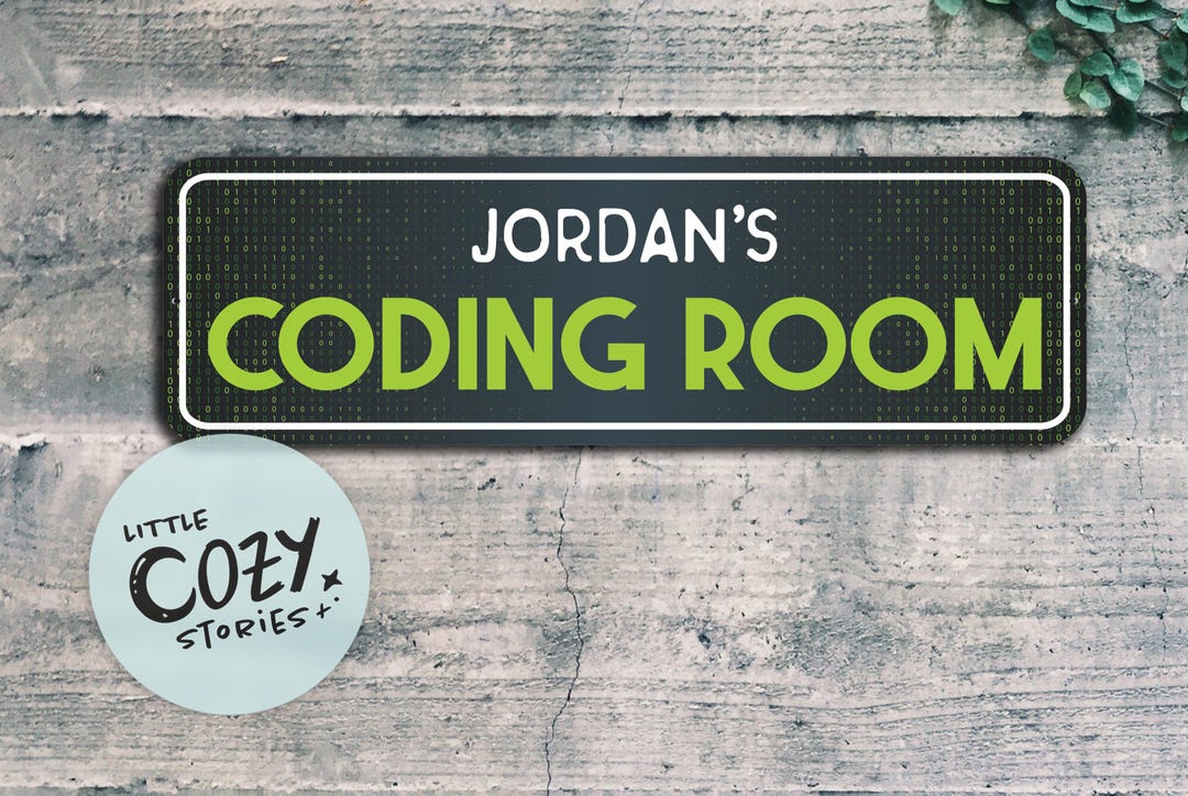Personalized Gamer Name Sign | Coding Room Plaque | Computer Desk ...