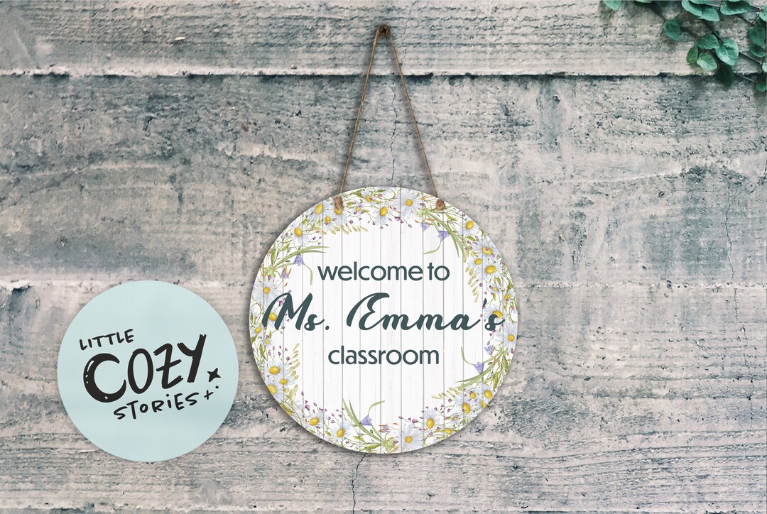 Custom Wildflowers Sign | Wildflowers Wreath Door Sign | Classroom Sign ...