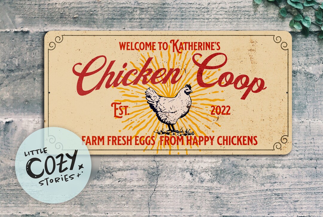 Custom Chicken Coop Sign Custom Chicken Sign Funny Farm Fresh Butt ...