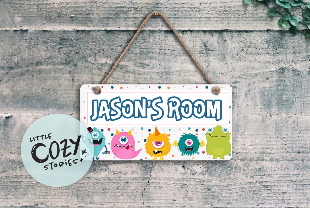 Custom Monster Themed Sign Mr.monster Kids Door Sign Monster Sign ...