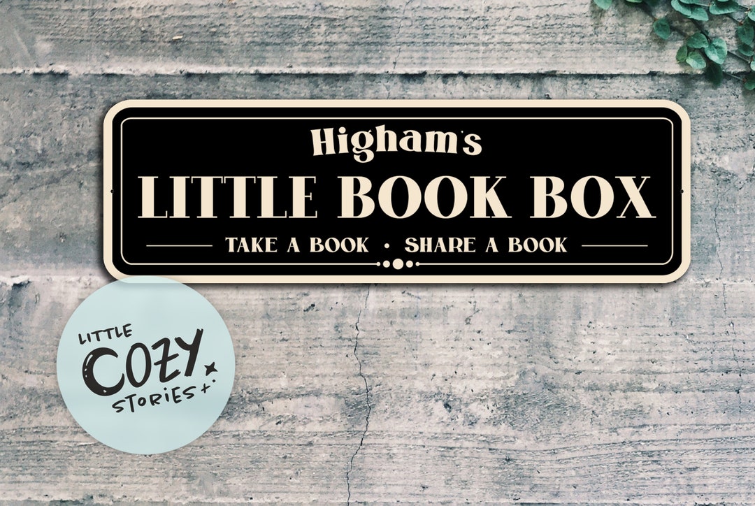 Custom Little Book Box Sign | Take A Book - Share A Book | Library Sign ...