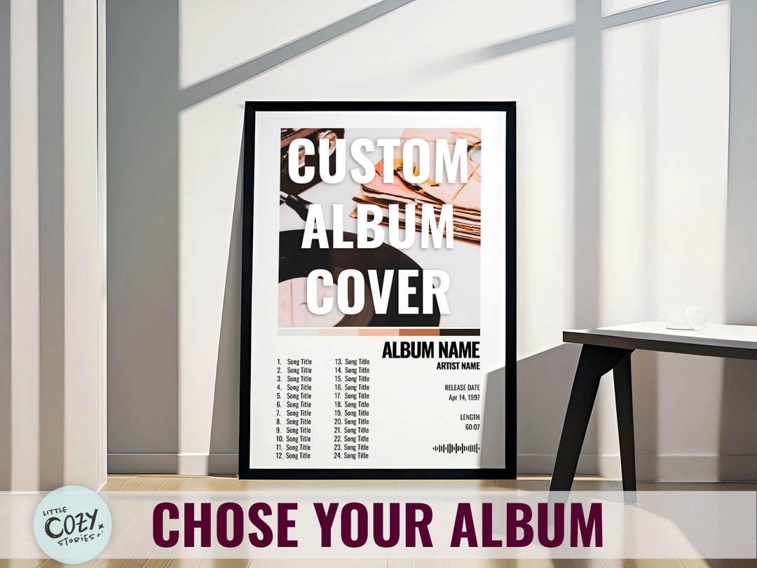 Custom Album Cover Poster | Album Cover Poster or Canvas | Wall Art ...