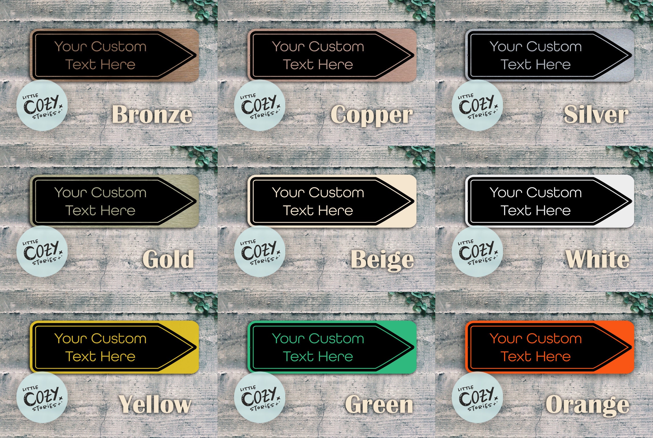 Custom Text With Directional Arrow Sign Custom Text Plaque - Etsy