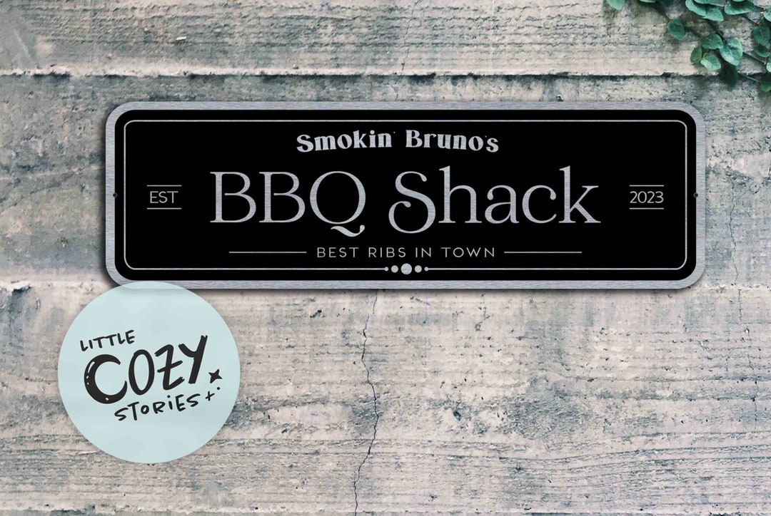 Personalized BBQ Shack Sign: Custom Smoker Chef Gift - Etsy