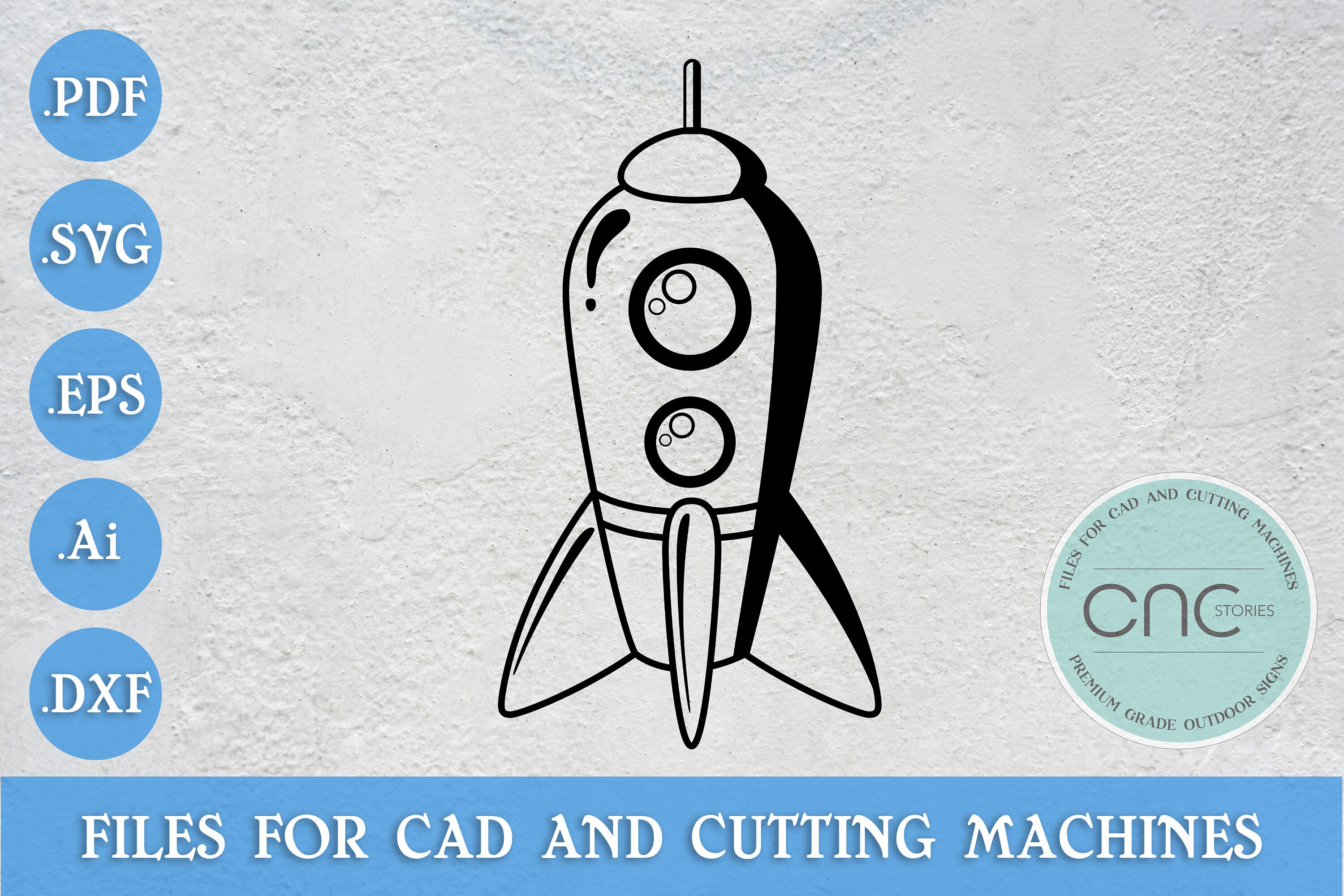 Art & Collectibles Digital Laser CNC Plotter Cricut Space Rocket Space ...