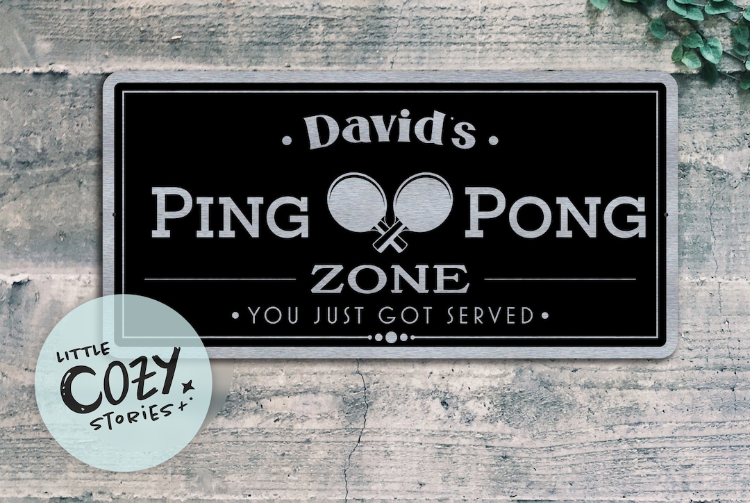 Custom Ping Pong Zone Sign | Ping Pong Room Sign | Personalized Sign ...