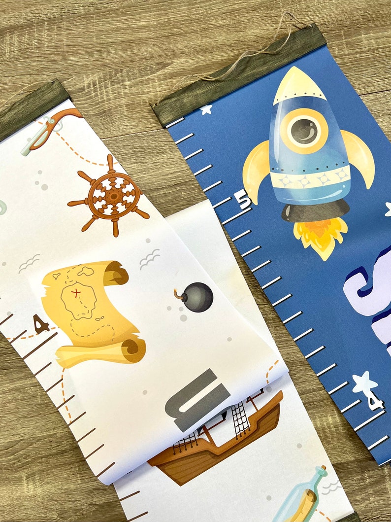 Personalized Space Growth Chart: Rocket Nursery Decor - Etsy