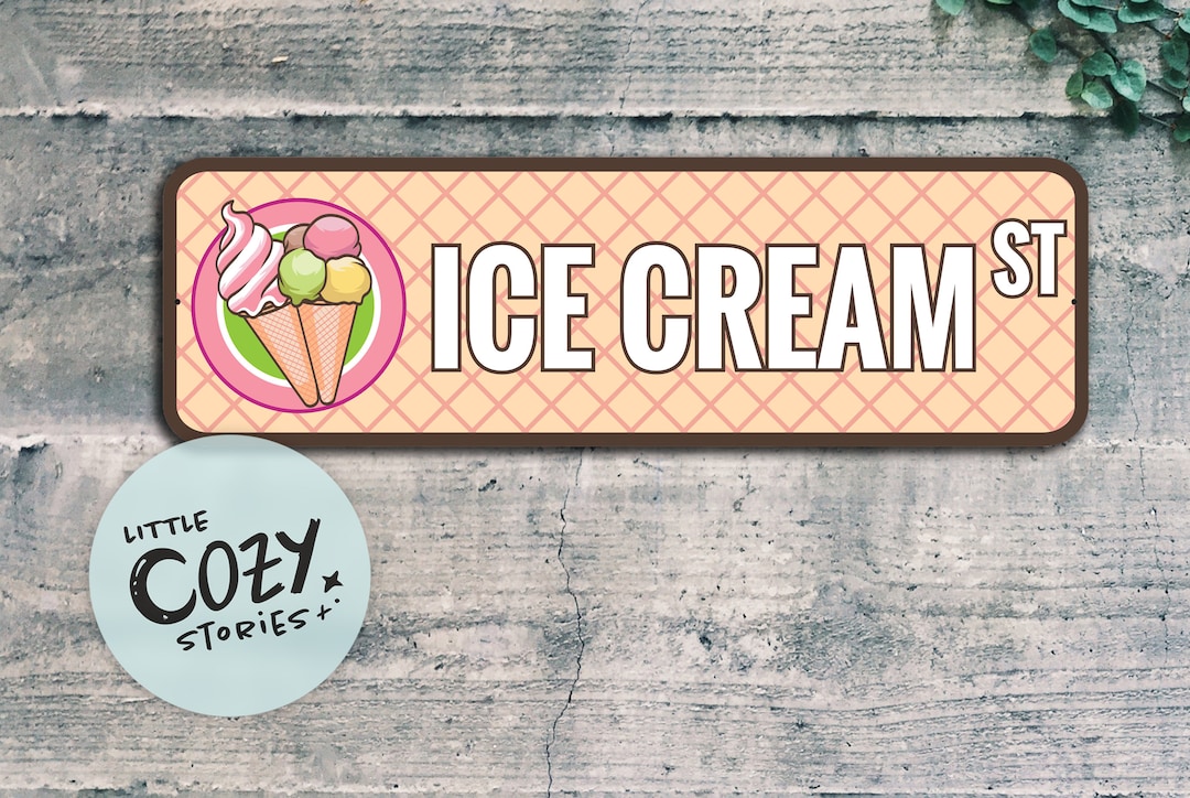 Custom Ice Cream Shop Sign Ice Cream Lovers Sign Decor for Ice Cream ...