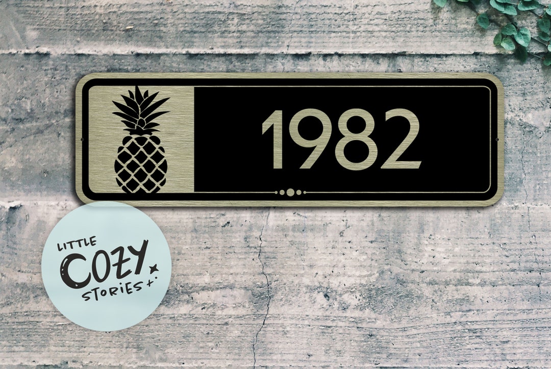 Custom Pineapple Address Sign: Metal House Numbers, Weatherproof Decor ...