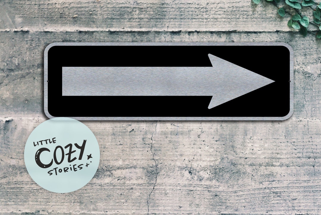 Arrow Sign Right or Left Arrow Sign Arrow Pointing Sign Door Sign Porch ...