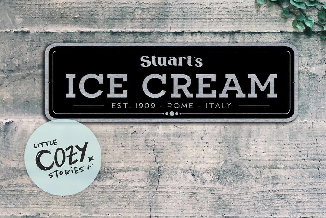 Custom Ice Cream Shop Sign | Ice Cream Lovers Sign | Decor for Ice ...