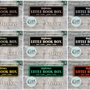 Custom Little Book Box Sign | Take A Book - Share A Book | Library Sign ...