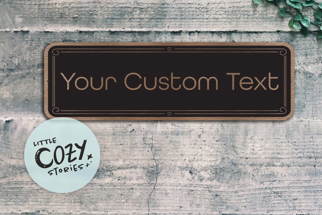 Elegant Bronze Name Plaque - Handmade Personalized Metal Sign - Etsy