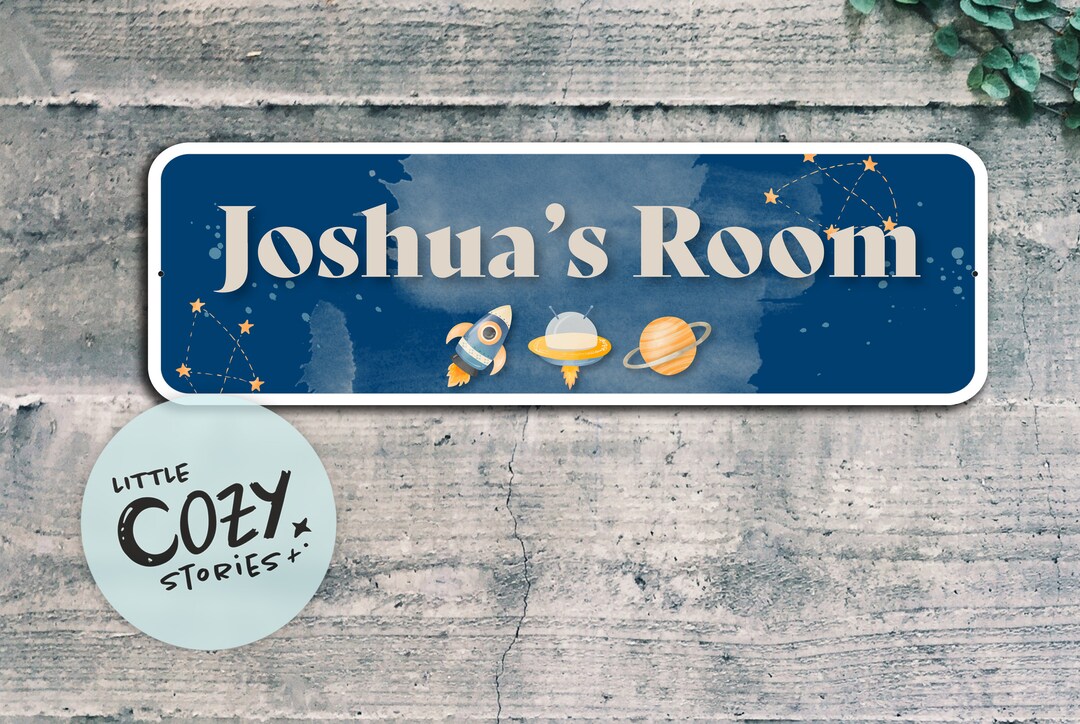 Custom Space Themed Sign | Kids Door Sign | Kids Rocket Bedroom Sign ...