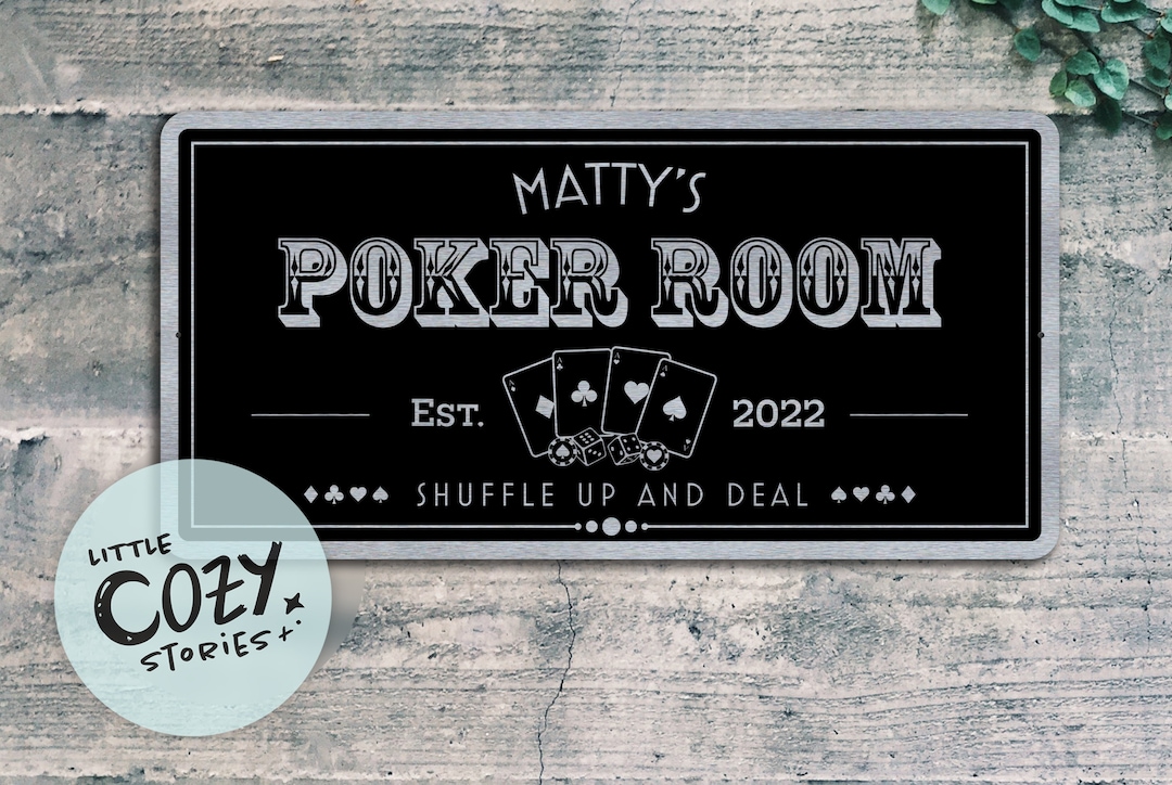 Custom Poker Room Sign | Metal Poker Sign | Game Room Sign | Custom Man ...