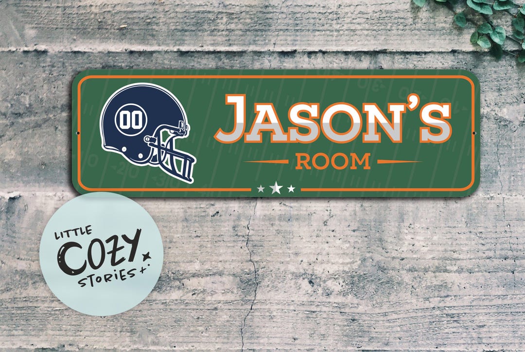Custom Football Room Sign: Personalized Name Plaque - Etsy