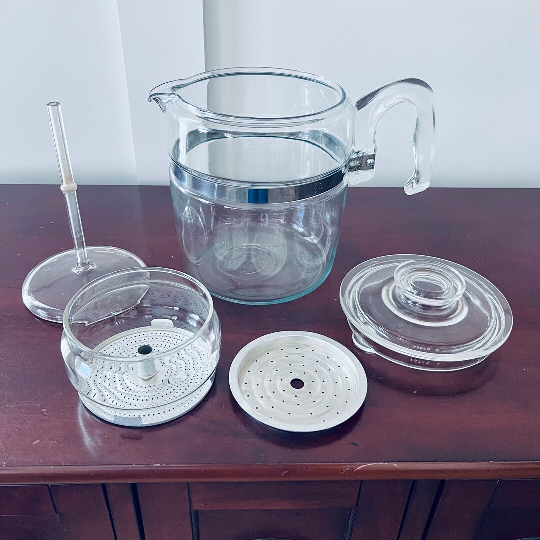 Pyrex Flameware 9 Cup Stovetop Coffee Percolator - Etsy