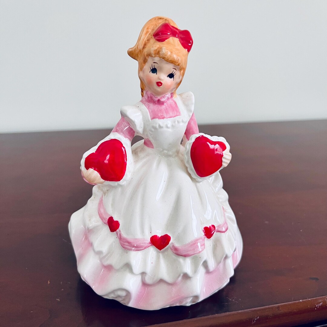 Lefton Valentine Girl Music Box - Etsy