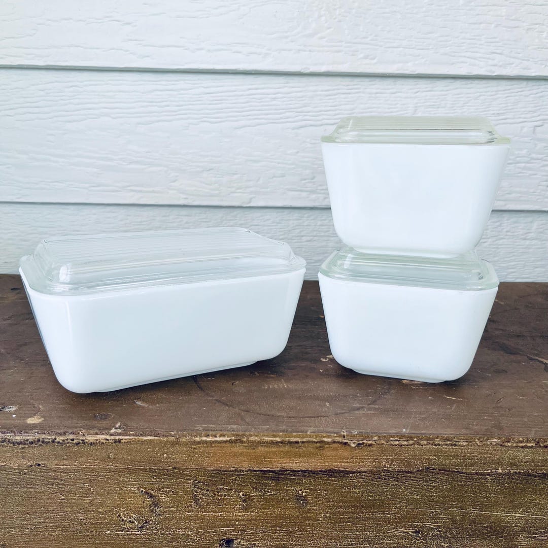 Pyrex True Opal Refrigerator Set No Stamps - Etsy