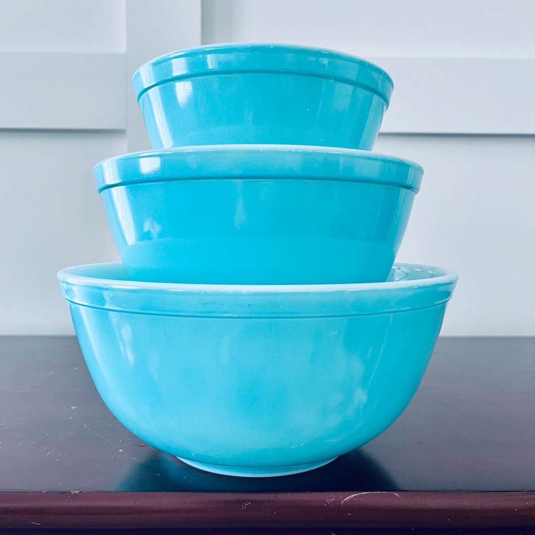 Pyrex Turquoise Mixing Bowls 403, 402, 401 - Etsy